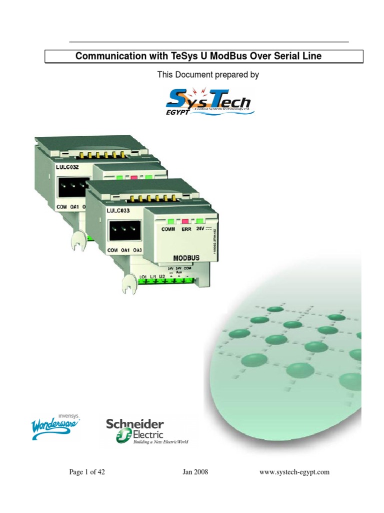 Communication With Tesys U Modbus | PDF | Port (Computer Networking ...