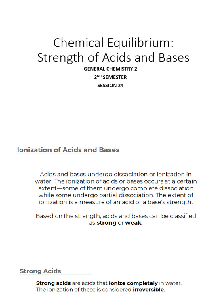 GC2 - L24 - Acid Base Salt Equilibria - Acid-Base Strength, Buffers and ...