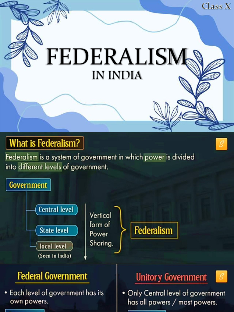 Federalism (Class 10) | PDF