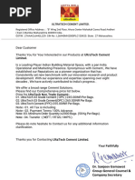 UltraTech Cement Price List 2025 | PDF