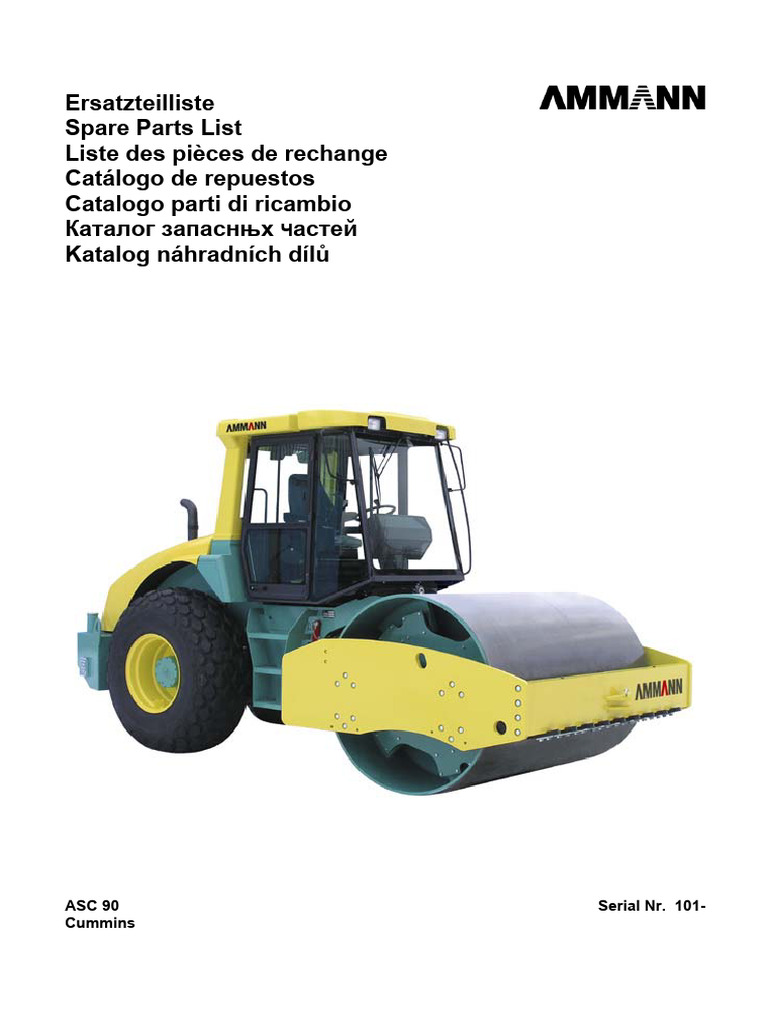 Ammann 0610 Asc90 Parts Catalogue | PDF