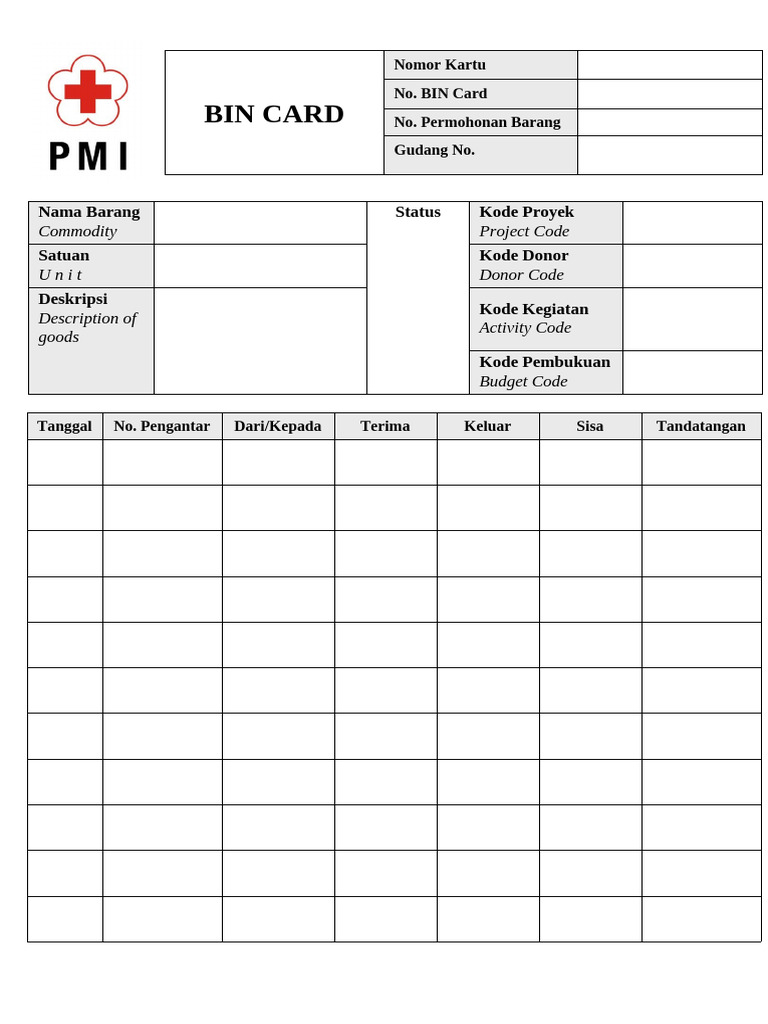 Presentation8 - Pengantar Logistik - Format Bin Card | PDF
