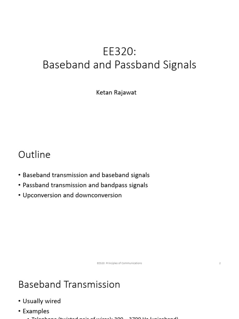 6 Baseband and Passband Signals | PDF | Bandwidth (Signal Processing ...