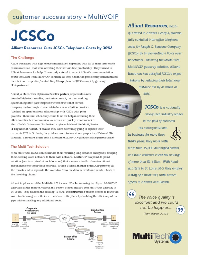 Multitech's VOIP Solution | PDF | Voice Over Ip | Computer Network