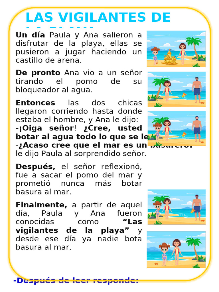 Vigilantes de la Playa: Cuidado Ambiental | PDF