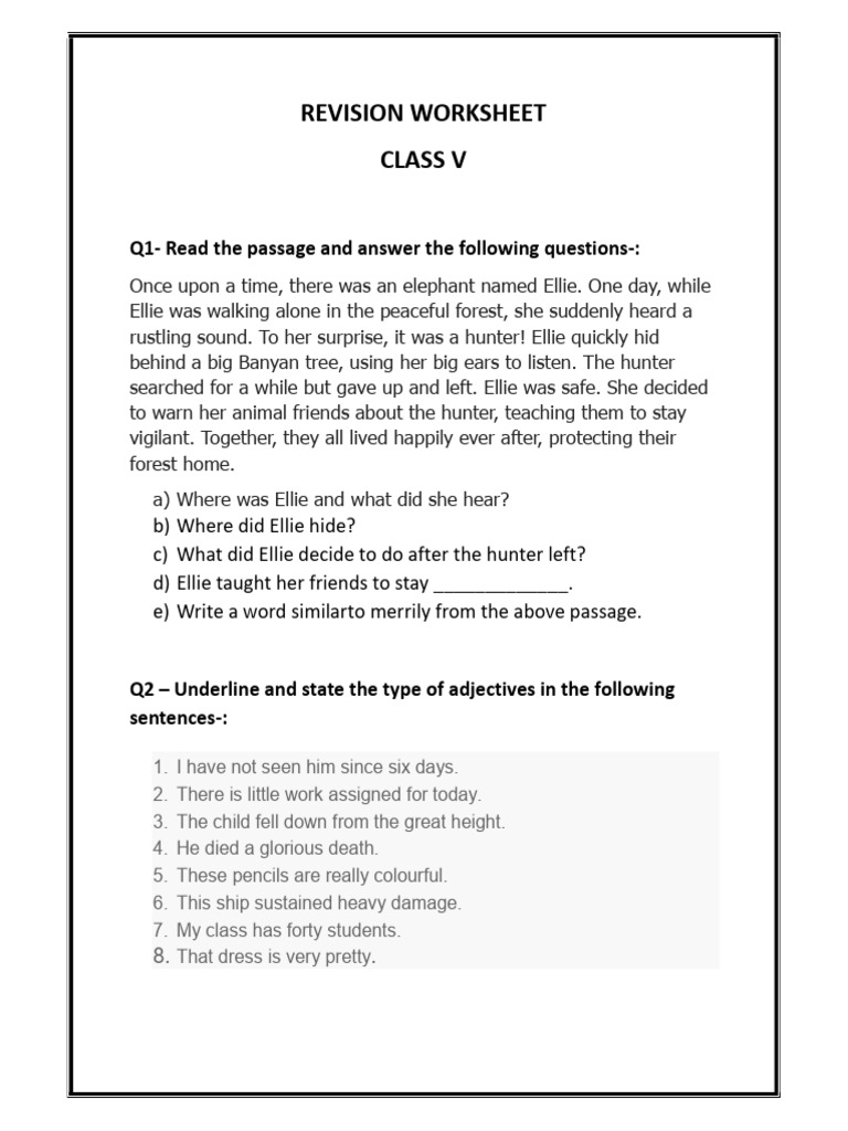 Class-5 English Gram | PDF | Linguistics | Languages