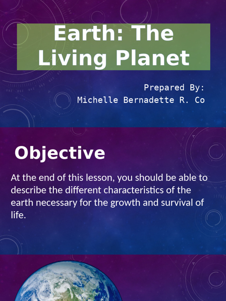 Earth As A Living Planet | PDF