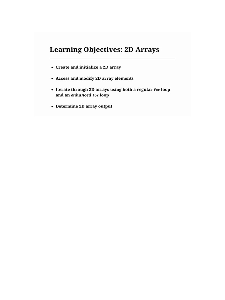 Lec02c Vectors 2DArrays | PDF | Computer Programming | Algorithms And ...
