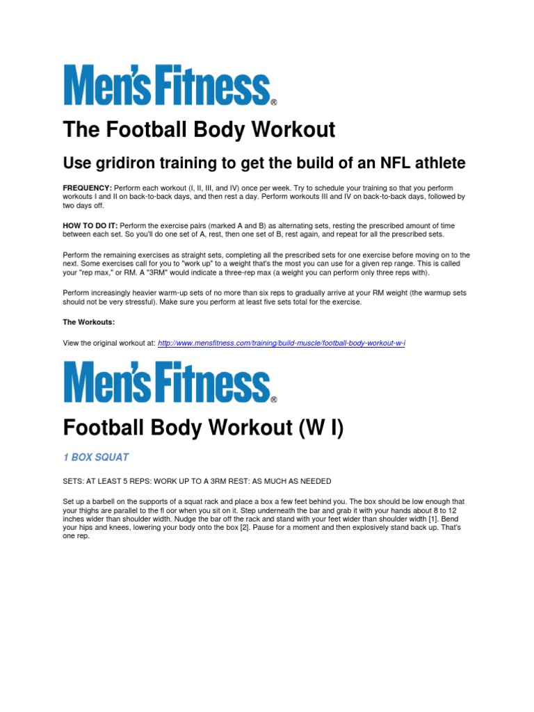 The Football Body Workout | PDF | Recreation | Human Anatomy