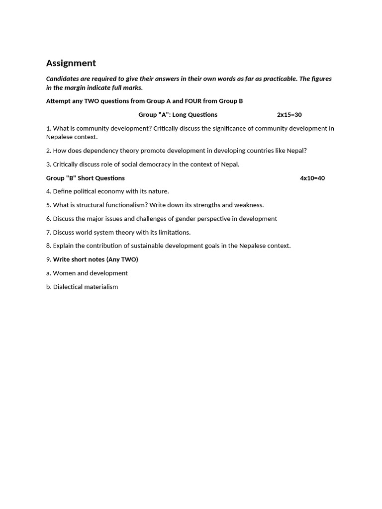 Assignment BA - I | PDF