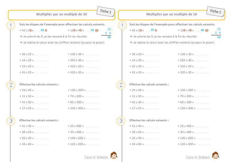 Multiplier Par Un Multiple de 10 Application | PDF