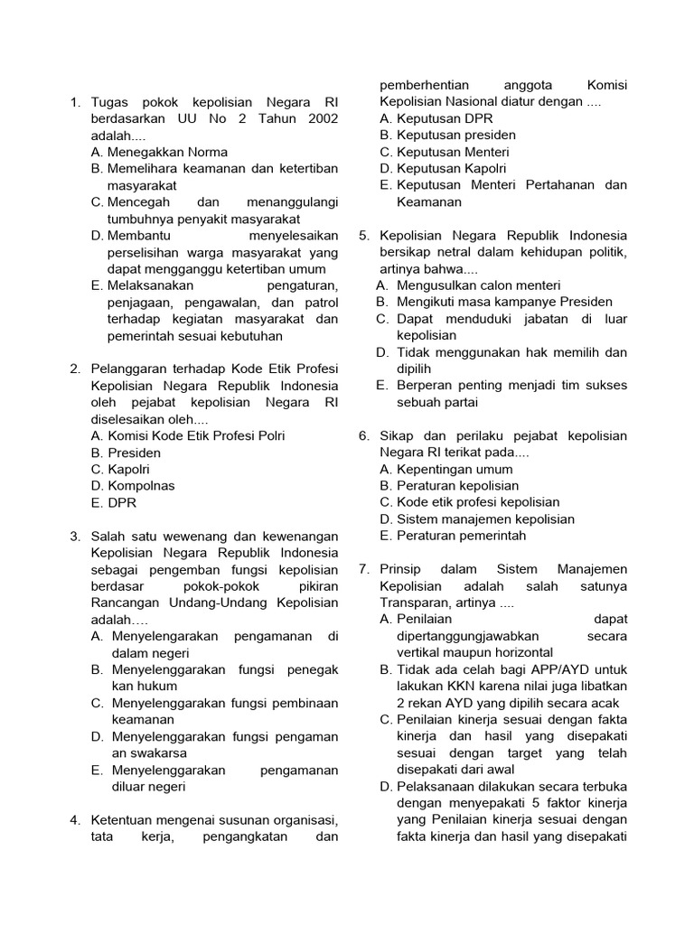 Tugas dan Wewenang Kepolisian RI | PDF