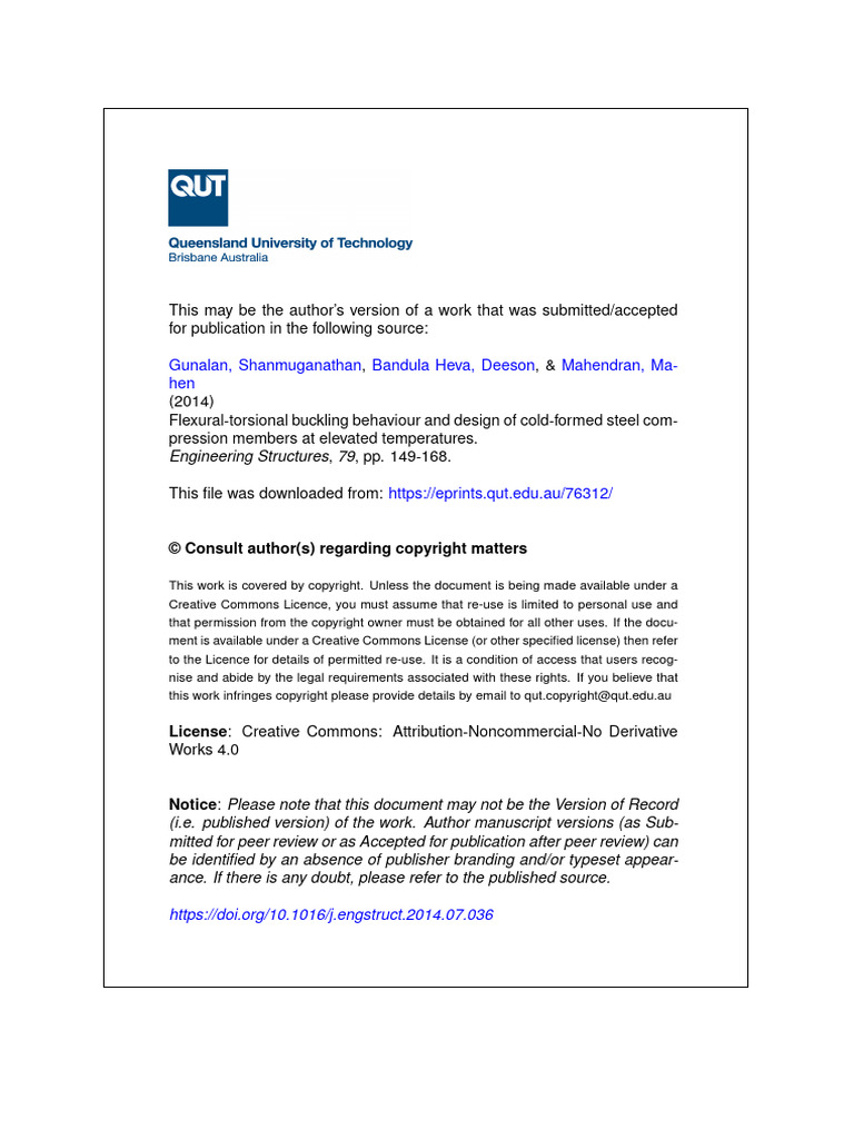 Cold Form Steel | PDF | Buckling | Deformation (Engineering)