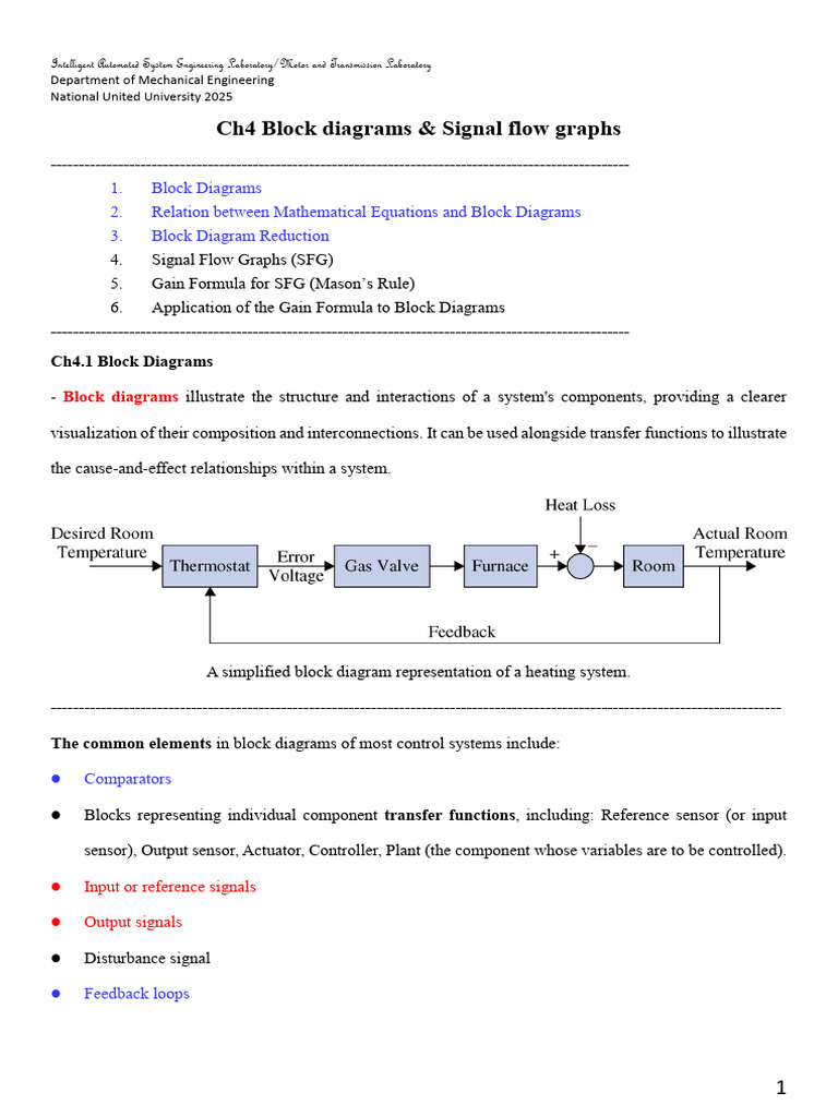 04 Block Diagrams Signal Flow Graphs 2025 Student CS | PDF | Applied ...