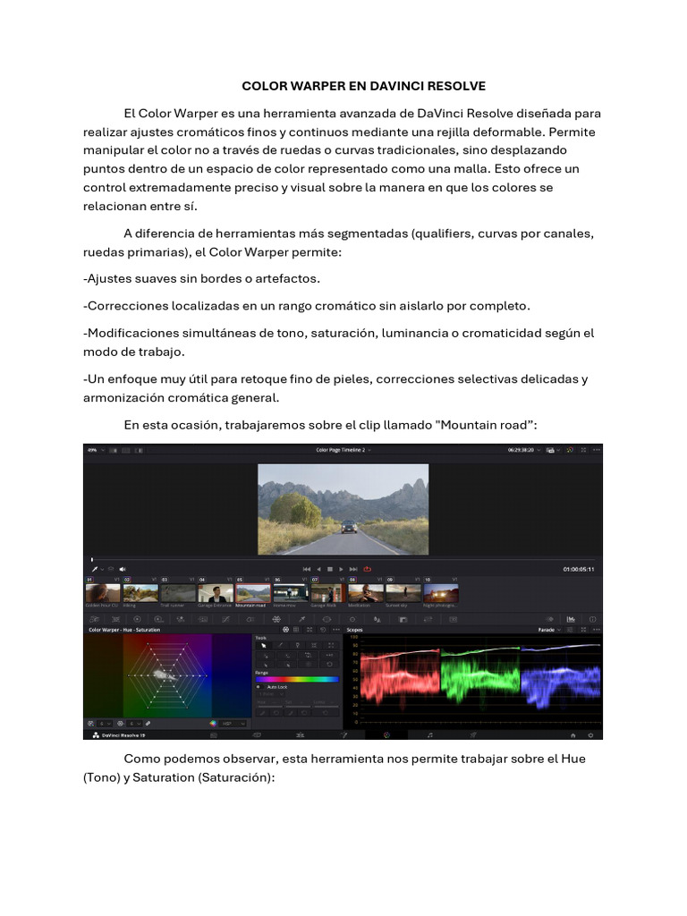 DaVinci-COLOR WARPER | PDF | Color | Matiz
