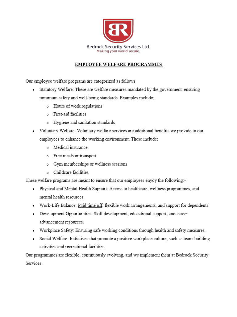 Employee Welfare | PDF | Employment | Sick Leave