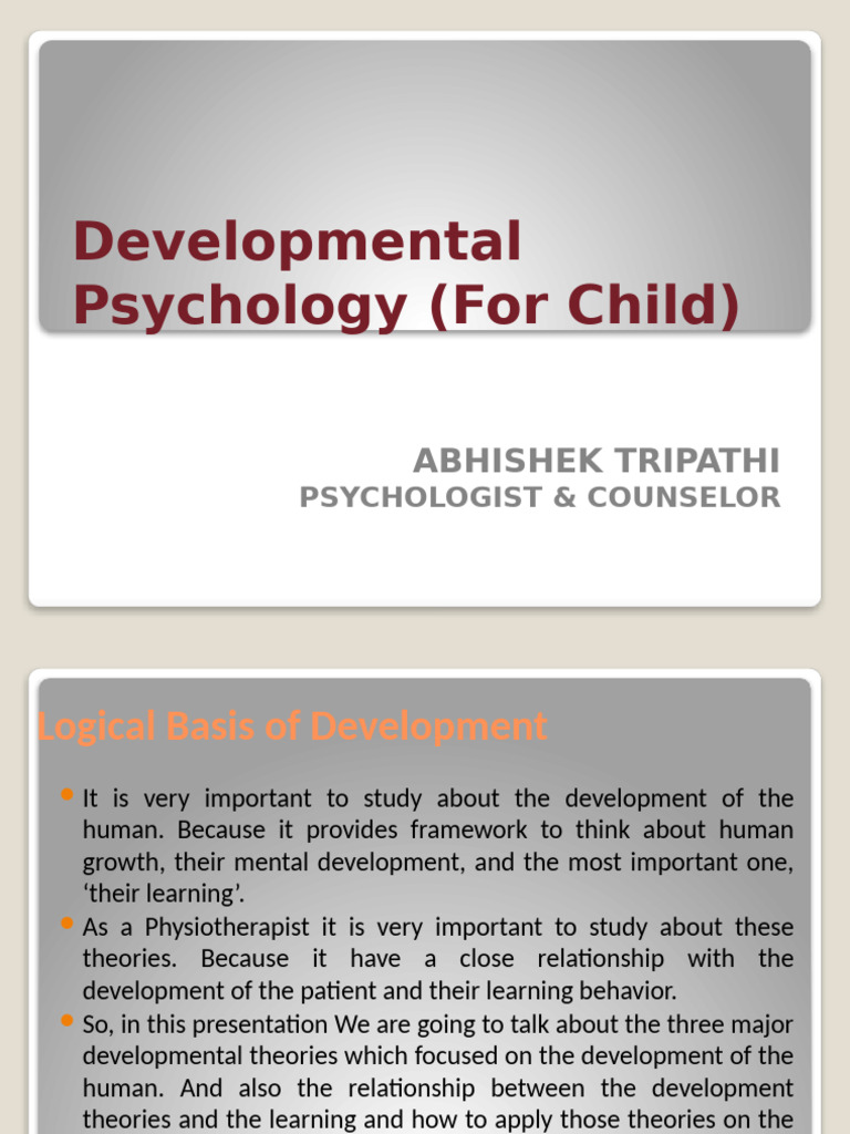 Major Theories of Child Development | PDF | Cognitive Science | Liberal ...