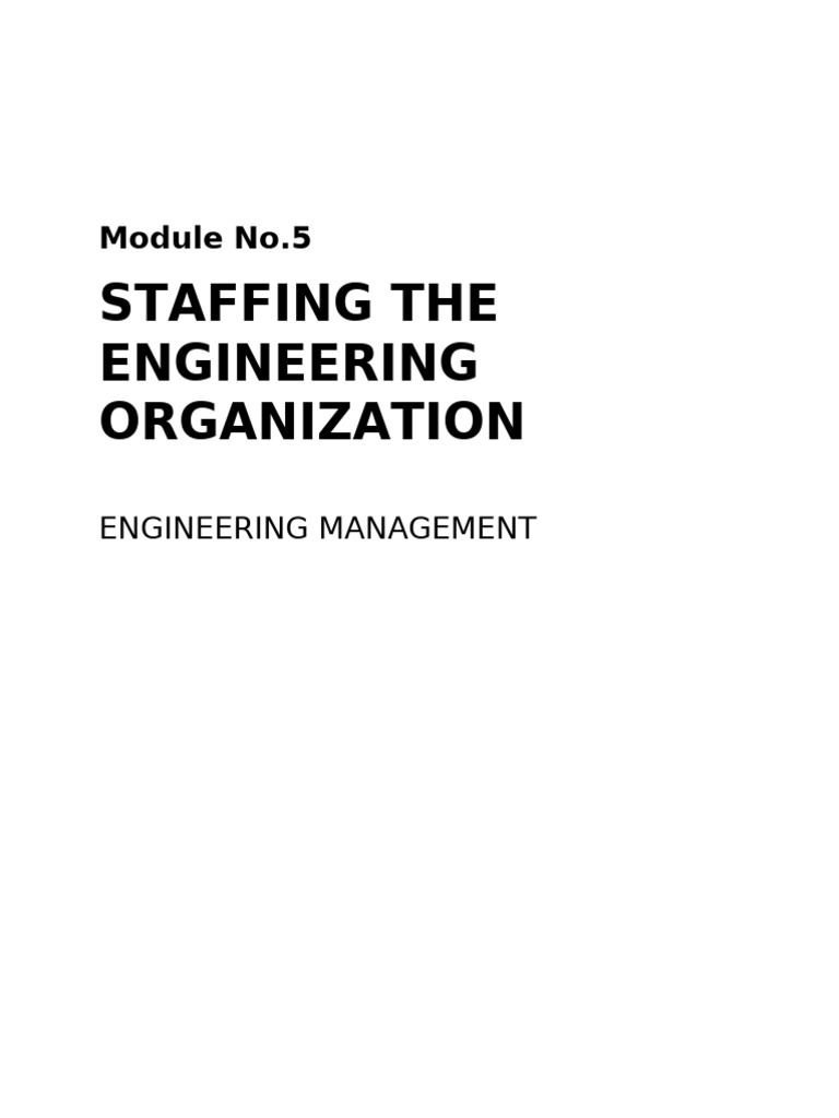 Staffing Strategies for Engineering Success | PDF | Performance ...