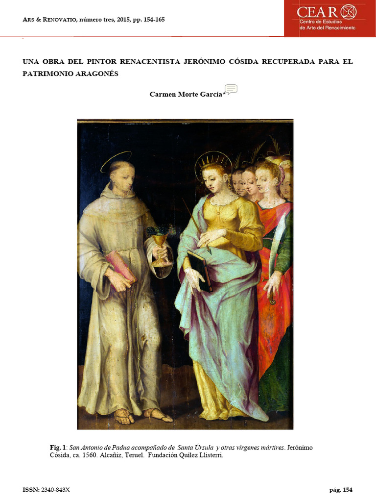 Una Obra Del Pintor Renacentista Jerónimo Cósida | PDF | Pinturas ...