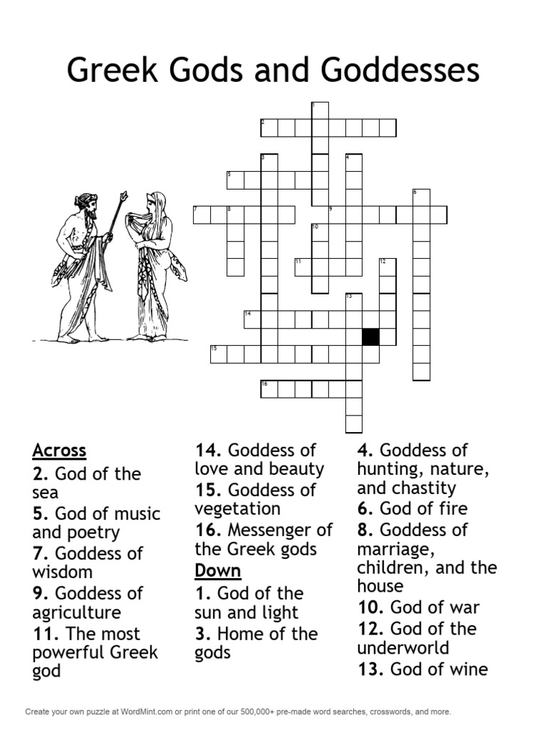 Greek Gods and Goddesses Puzzle | PDF