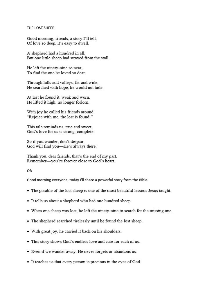 Lost Sheep | PDF