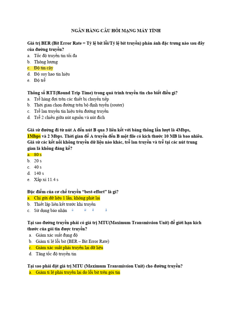 IT3080 MMT Quiz Bank | PDF