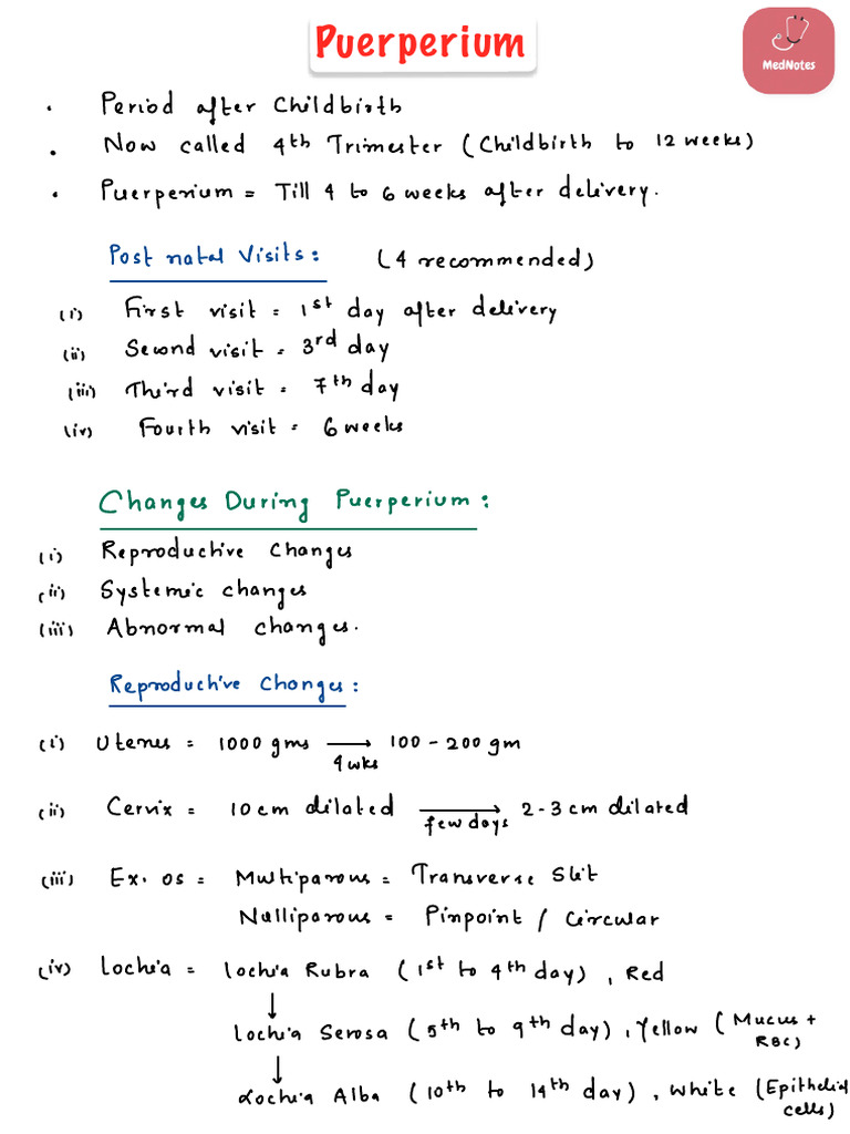Understanding the Puerperium Period | PDF | Childbirth | Clinical Medicine