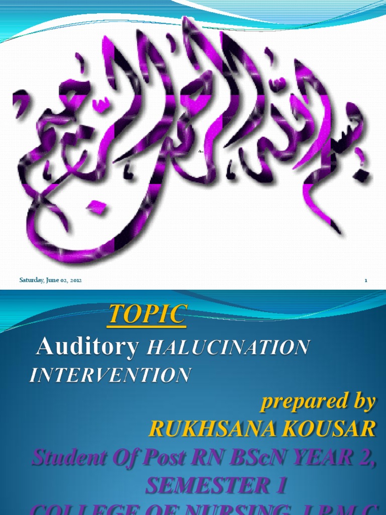 HALLUCINATION | PDF | Hallucination | Schizophrenia
