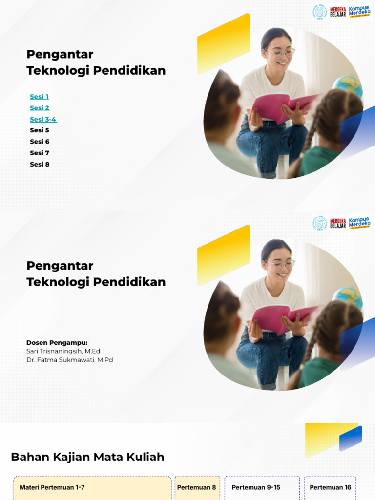 Materi Pengantar Teknologi Pendidikan (1-8) | PDF | Educational Technology | Cognition