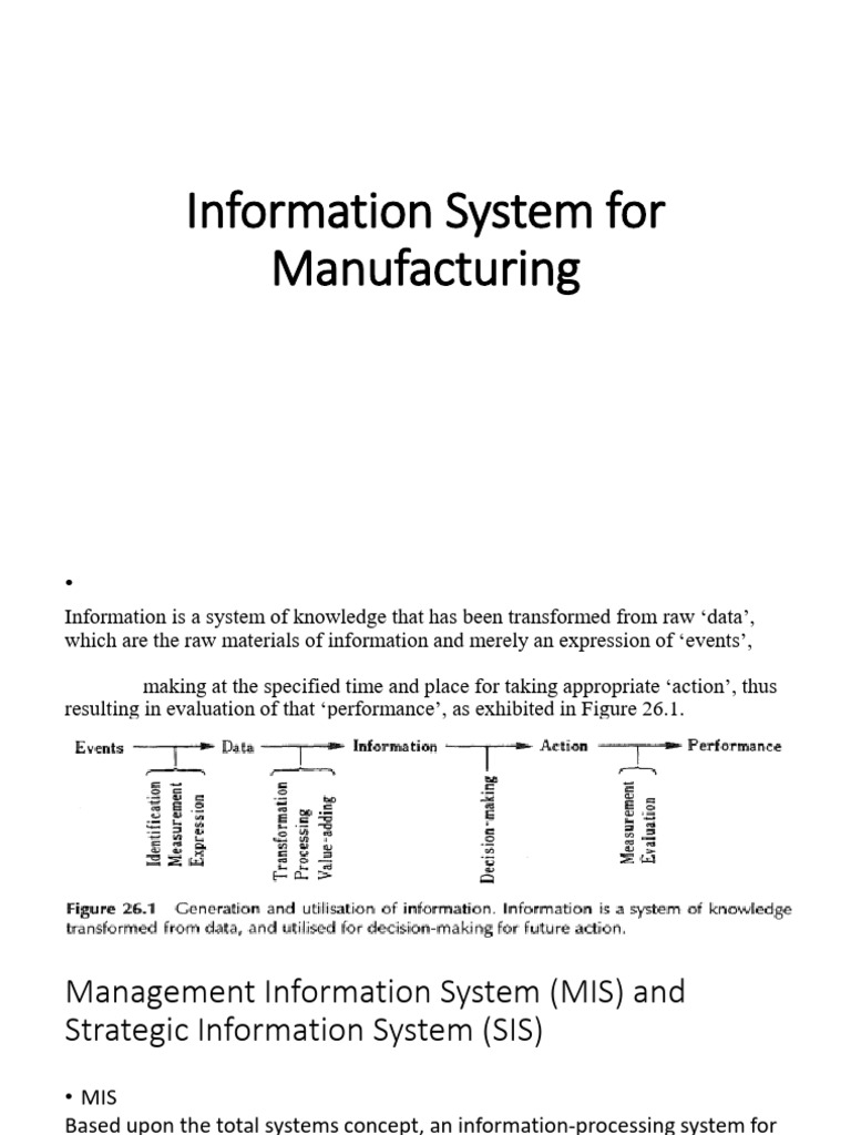 Information Systems For Manufacturing Systems | PDF | Product Lifecycle ...