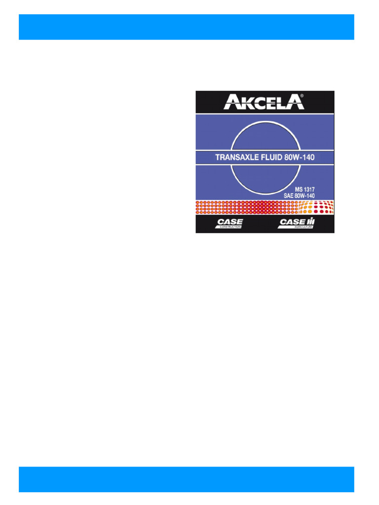 Akcela Transaxle Fluid 80W140 | PDF