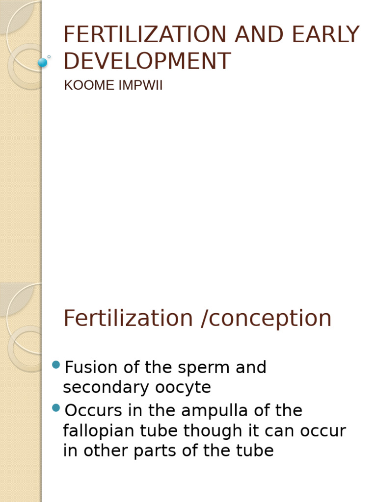 Fertilization and Early Development 2018 | PDF | Placenta | Atrium (Heart)