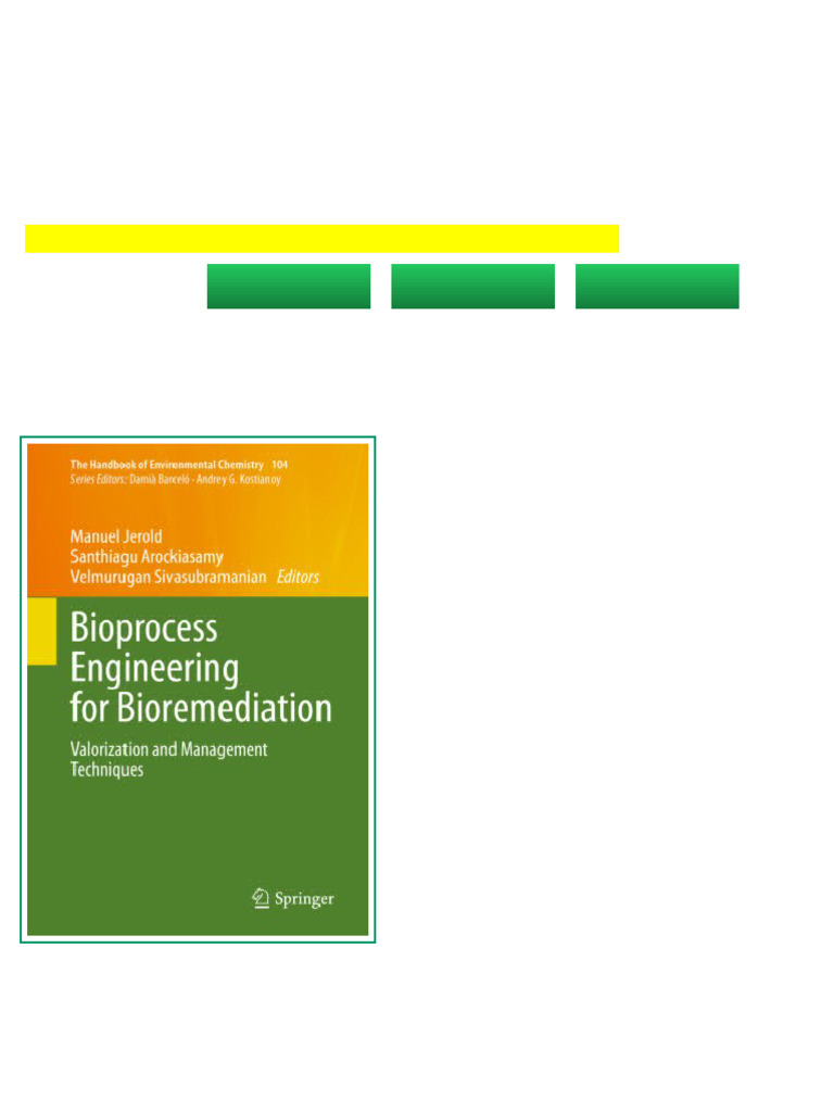 Bioprocess Engineering For Bioremediation: Valorization and Management ...