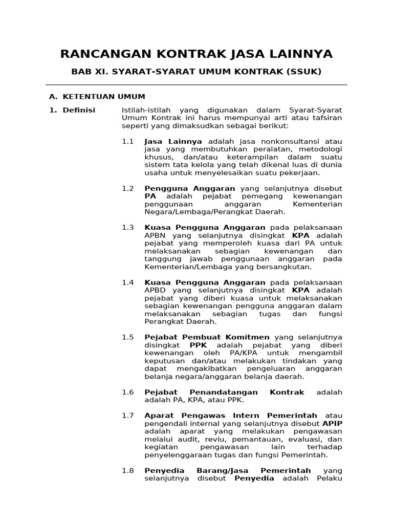 Ssuk Sskk Jasa Lainnya | PDF