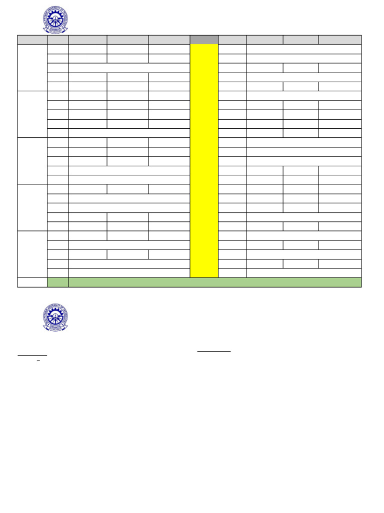 2nd Semester Time Table 2024-25 | PDF | Physical Sciences | Engineering