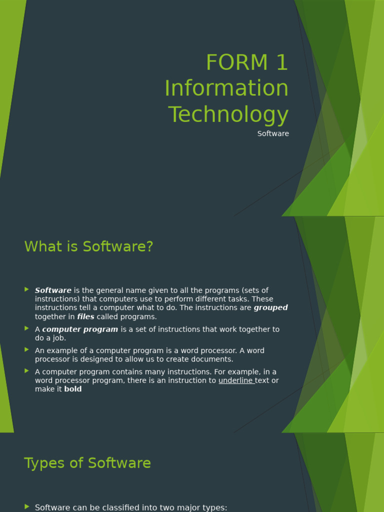 Types and Functions of Software | PDF | Operating System | Application ...