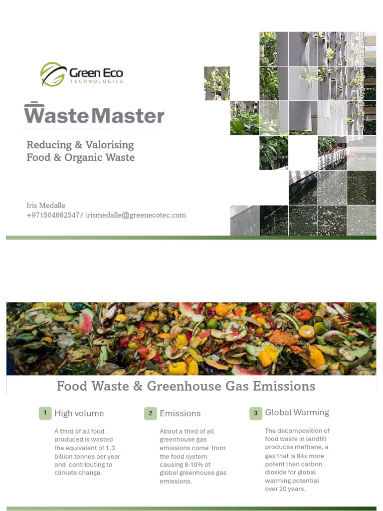 Food Waste Reduction & Valorisation Solutions | PDF | Greenhouse Gas ...