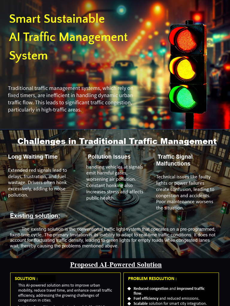 Smart AI Traffic Management | PDF | Traffic | Traffic Light
