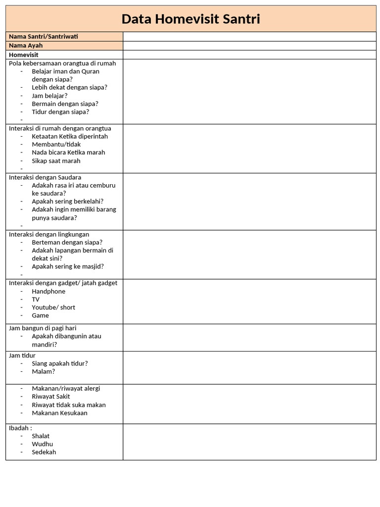 Data Homevisit | PDF