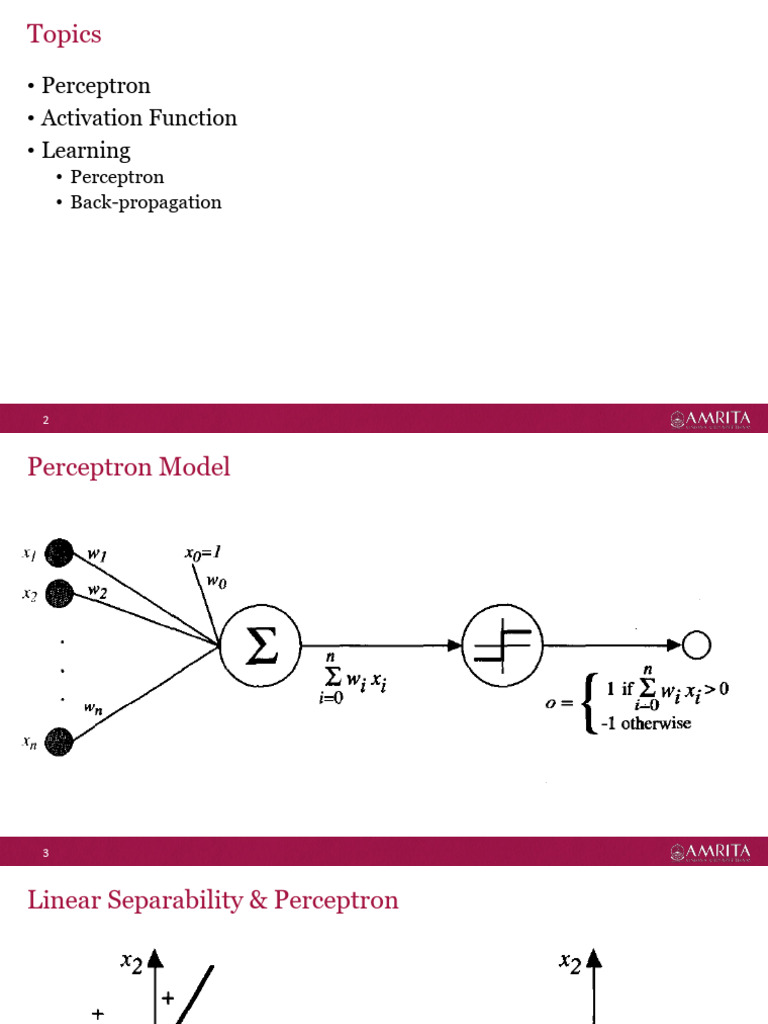 Perceptron and Backpropagation Explained | PDF | Theoretical Computer ...