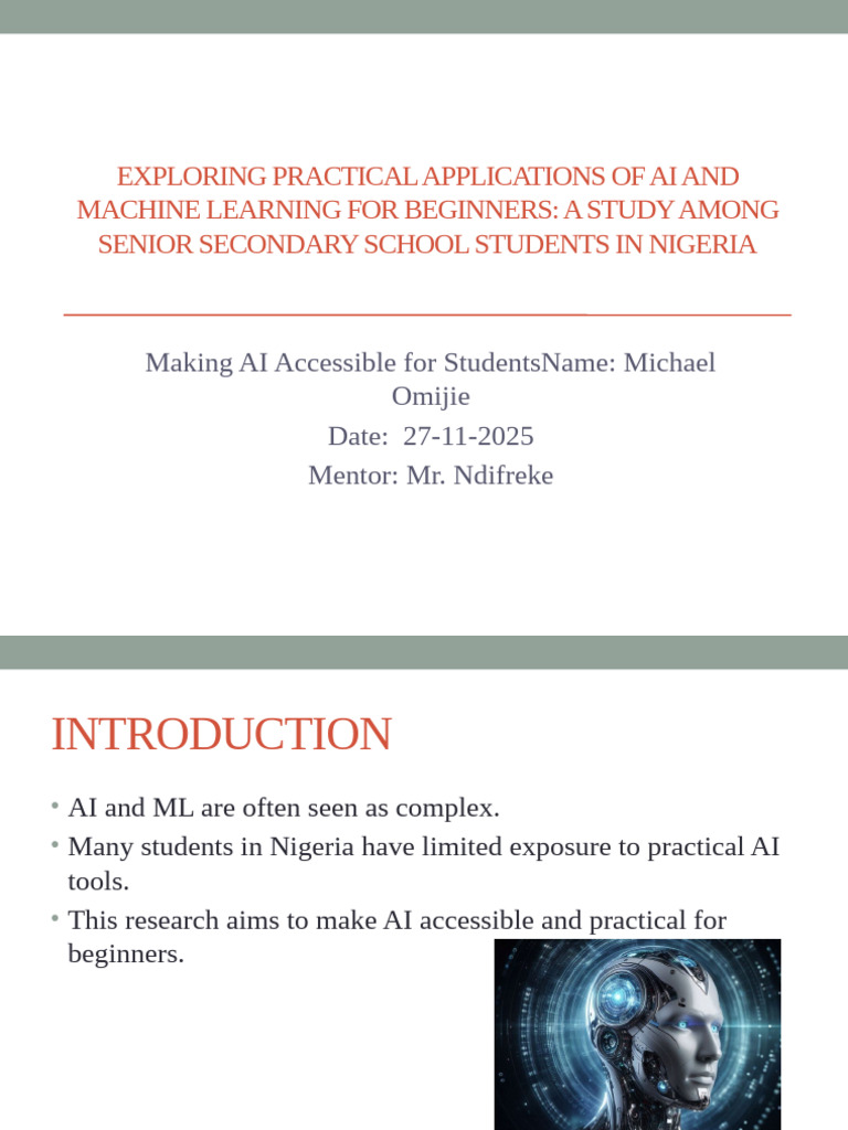 AI for Beginners: Practical Applications in Nigeria | PDF