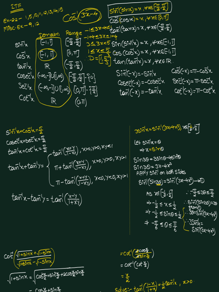 Functions Revision | PDF