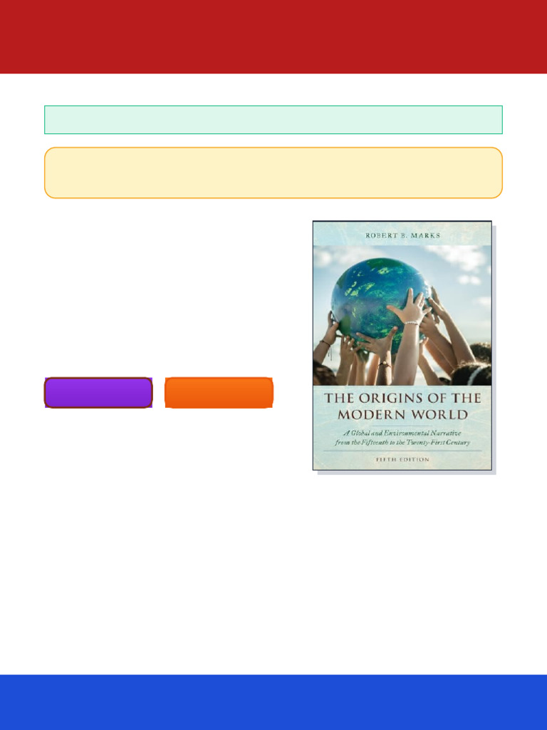 The Origins of the Modern World: A Global and Environmental Narrative ...