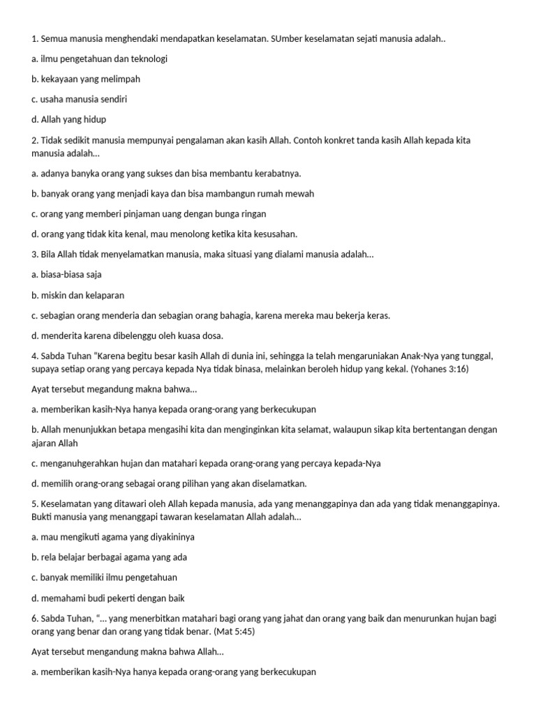 Sumber Keselamatan dalam Iman Kristiani | PDF