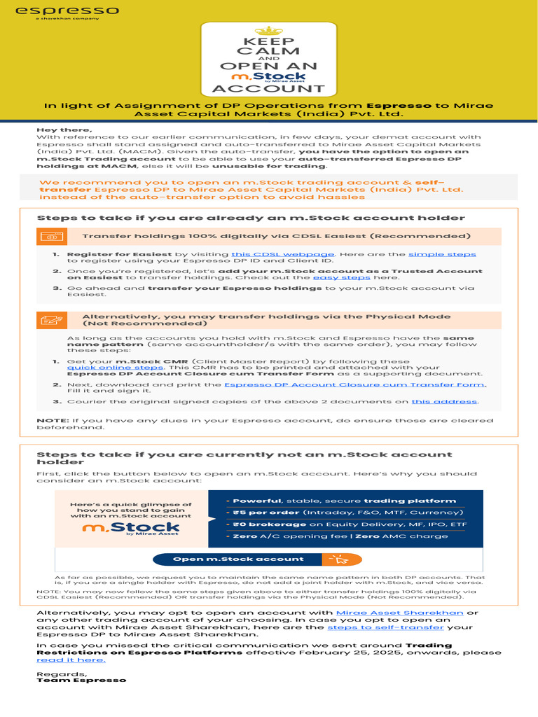 Steps_DP_Transfer | PDF | Stocks | Securities (Finance)