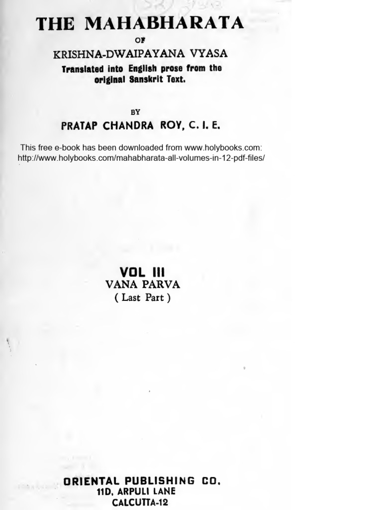Mahabharata VOL 3 | PDF | Mahabharata | Hindu Mythology