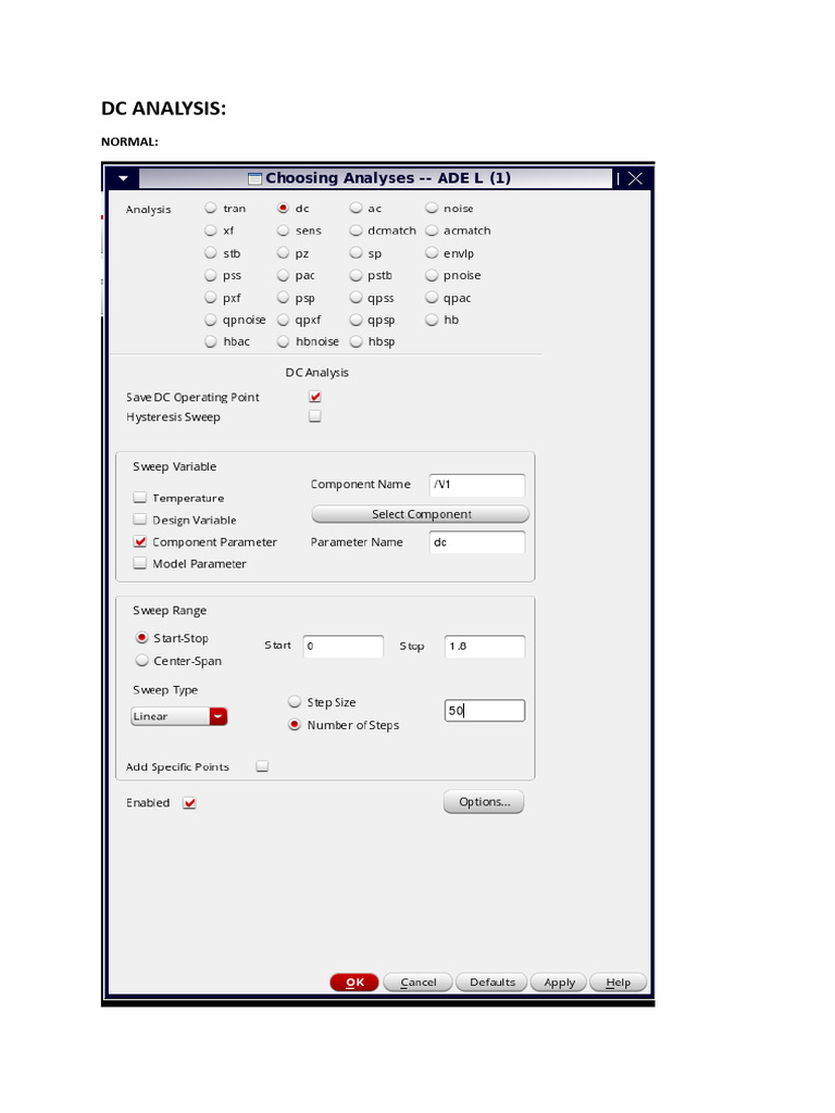 DC and Transient Analysis Overview | PDF