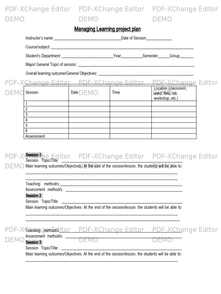 Learning Project Plan Template | PDF | Teaching Method | Learning