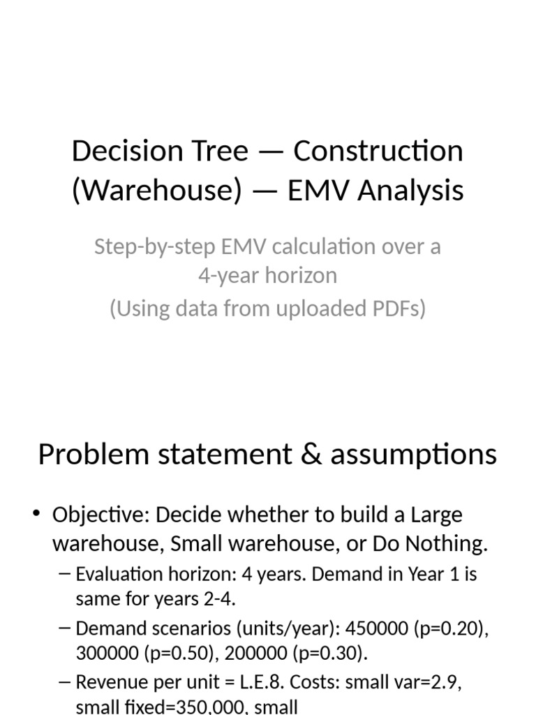 Decision Tree Construction EMV Updated | PDF