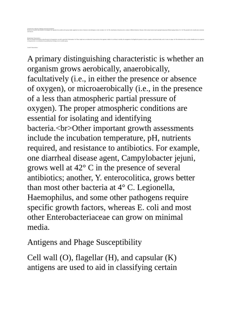 Bacteria Classification Methods Explained | PDF | Bacteria | Gram ...